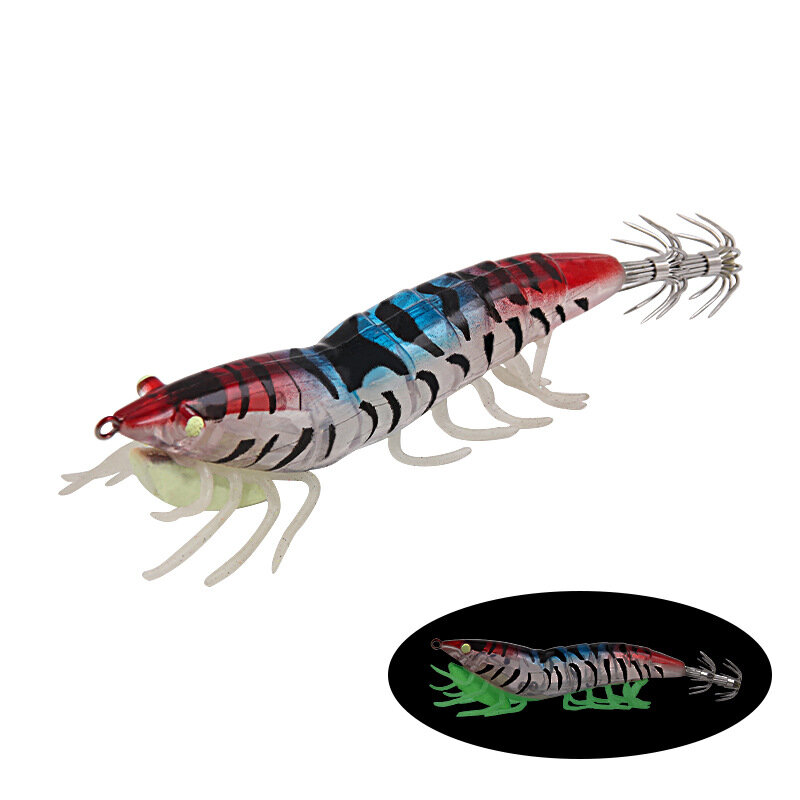 Приманка Luya, имитация креветки, светящаяся, с взрывным крючком, 11.7 см, 20.5 г