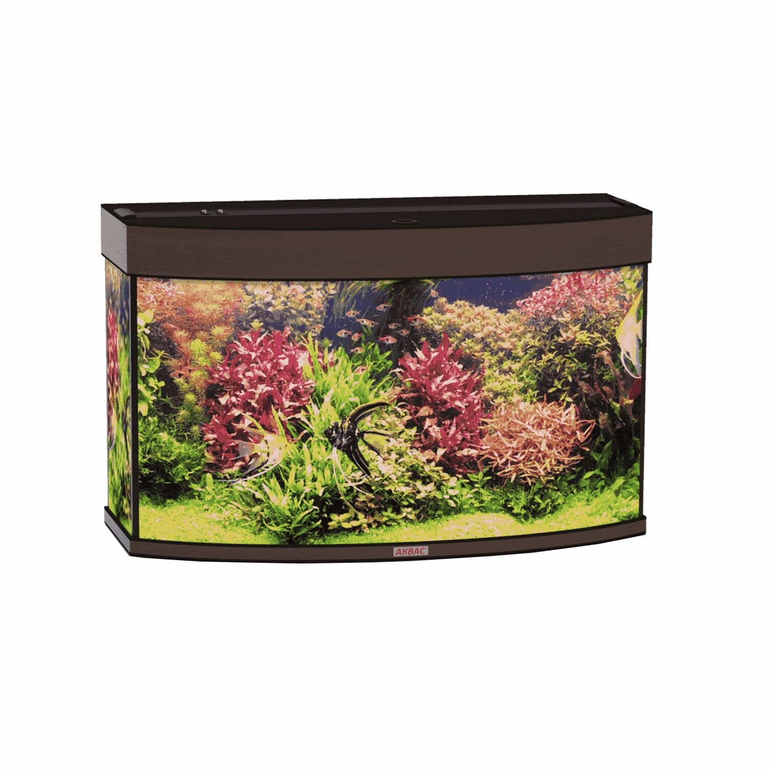 Аквариум панорамный 160 литров с крышкой и освещением (92*42*57 см) Аквас