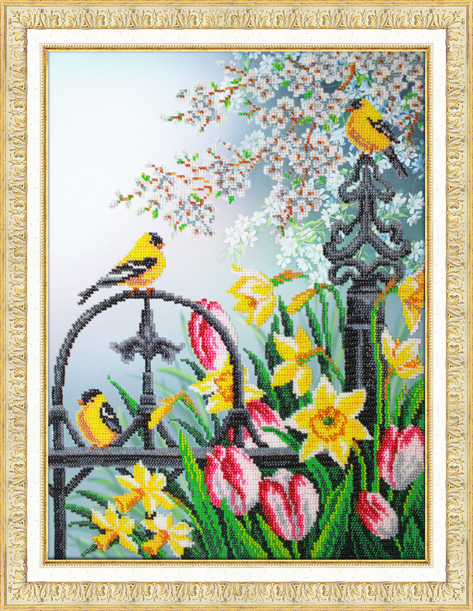 Набор для вышивания бисером "паутинка" Б-1296 Цветы весны