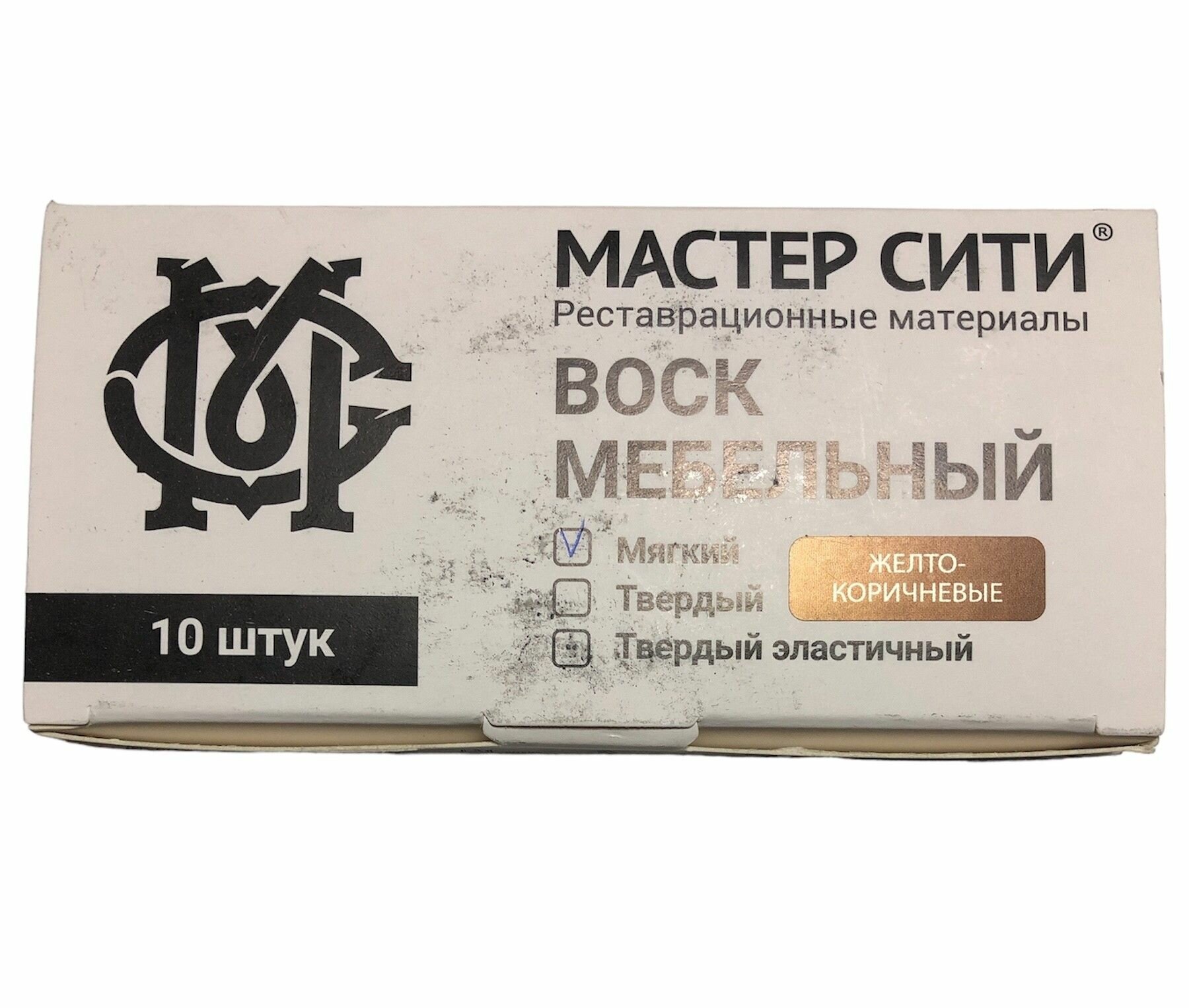 Набор мягких восков желто-коричневые, в упаковке 10 шт