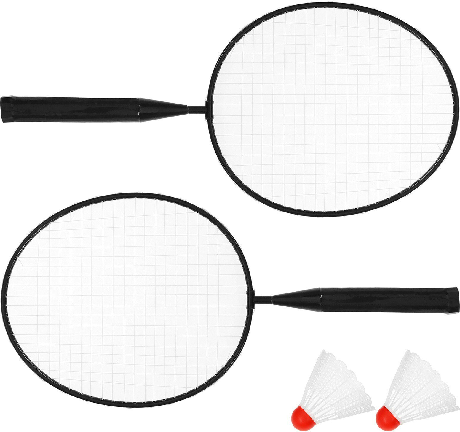 Детский набор для бадминтона, пляжный набор с воланчиком, в комплекте 2 спортивные бадминтонные ракетки по 44 см, 2 волана, цвета микс