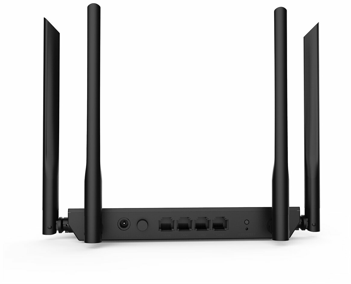 Wi-Fi роутер Netis N3, Wi-Fi 5, AC1200, 2.4/5ГГц, 3 LAN, черный