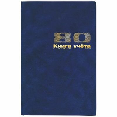Книга учета 80л, А4, кл, сшивка, бумвинил альт