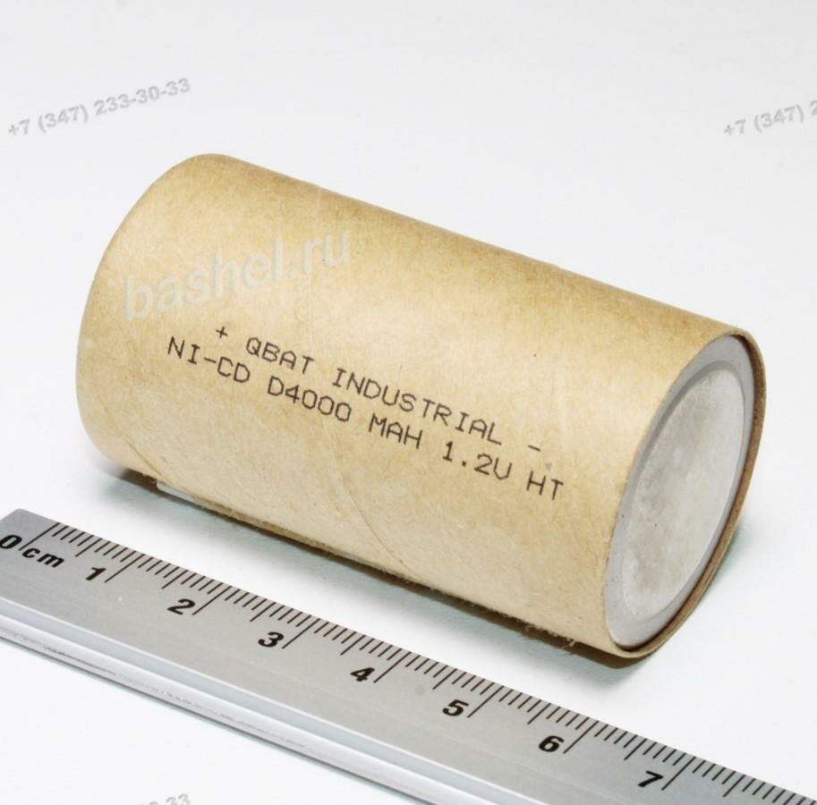 Аккумулятор D4000HT INDUSTRIAL 1,2В, 4000mAh Ni-Cd (32,0mm*58,0mm)