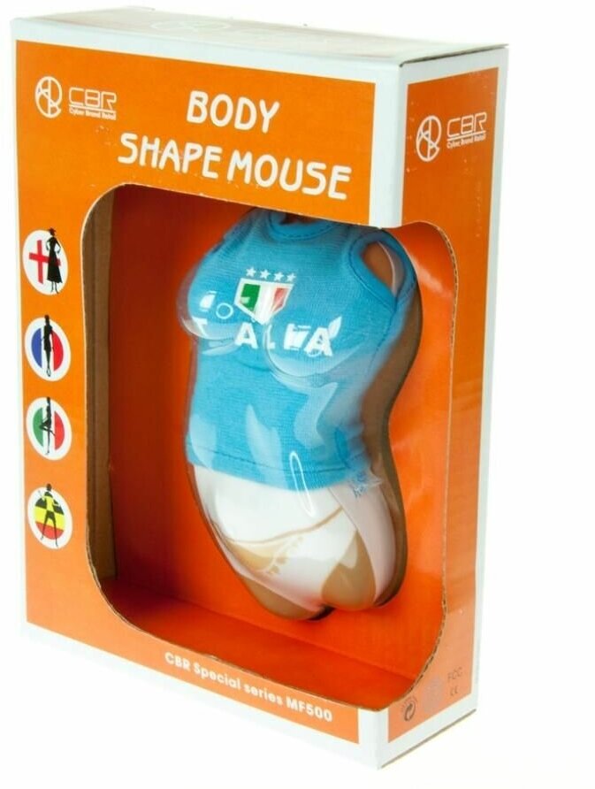 Мышь сувенирная CBR MF-500 Body Italy, 800dpi, топлесс, USB
