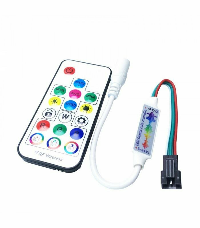 Музыкальный радио контроллер для программируемой светодиодной ленты/модулей, пульт 17 кнопок