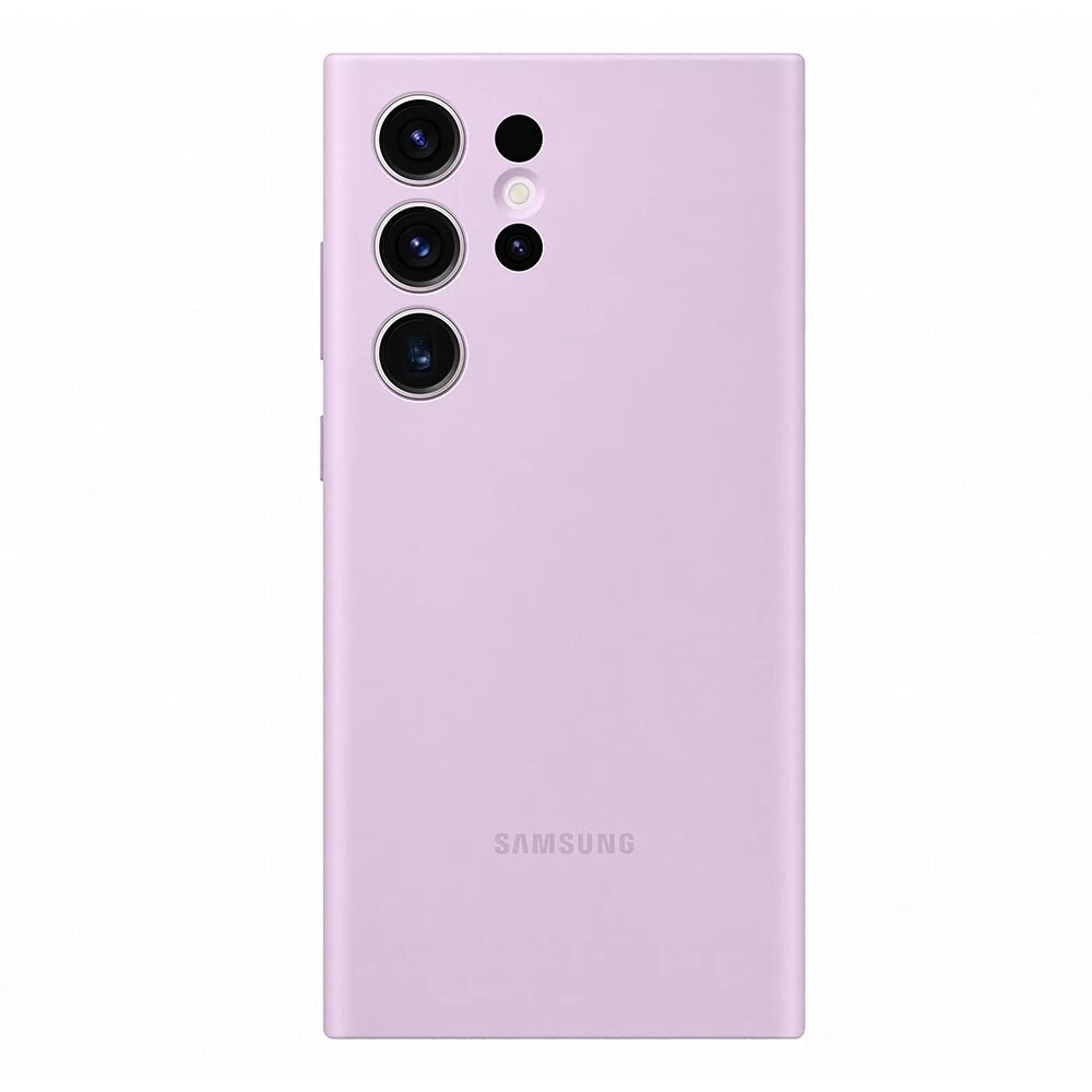 Оригинальный силиконовый чехол для телефона Samsung Galaxy S23 Ultra, мягкий Сиреневый, Lavender