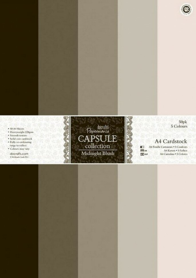 #PMA164113 Набор бумаги для скрапбукинга Midnight Blush 21 x 29.7 см Docrafts 50 листов