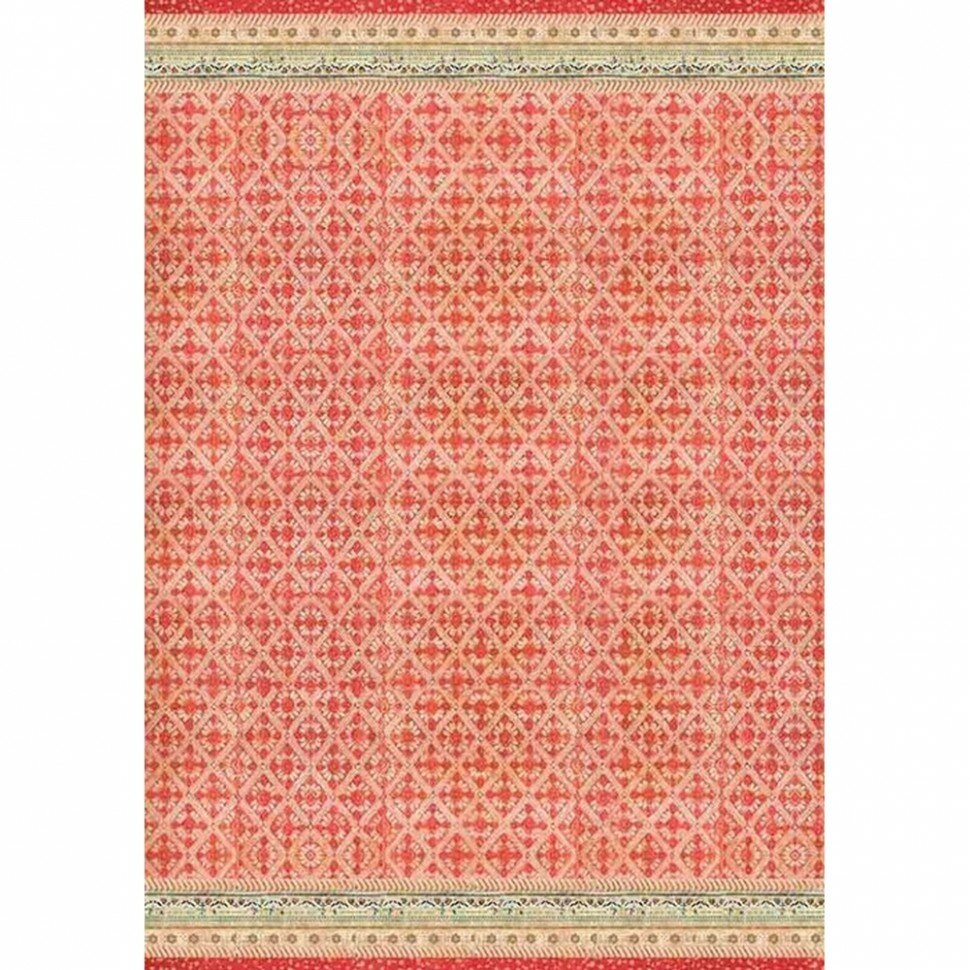 #DFSA3013 Бумага рисовая "Орнамент с ромбами на красном фоне" 29.7 х 42.0 см Stamperia 1 лист