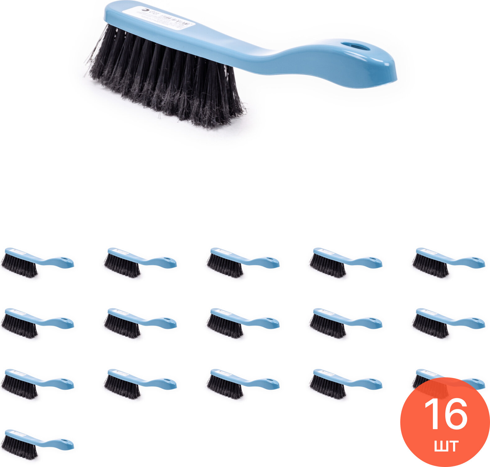 Щетка для уборки Idea / Идея Идеал из полипропилена, синего цвета, 45x260x60мм / метелка (комплект из 16 шт)