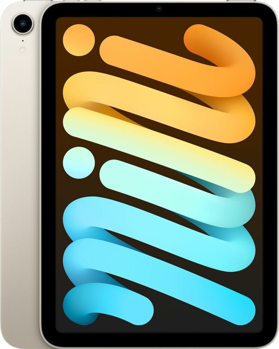 Планшет Apple iPad mini 6 (2021) 8.3" 256 ГБ, Wi-Fi + Cellular, LTE 5G, A15 Bionic, Touch ID, сияющая звезда (Starlight)