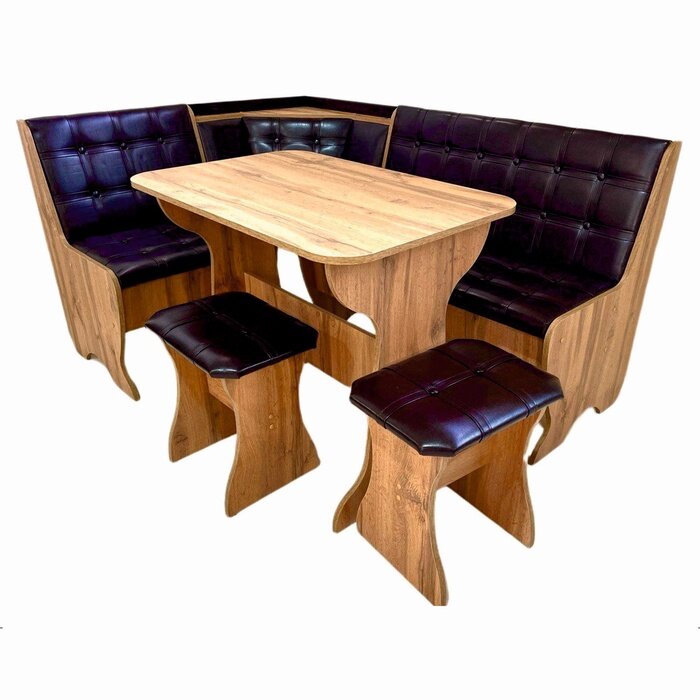 Кухонный уголок «КУ-19/4М», со столом, с табуретами, цвет дуб вотан 221