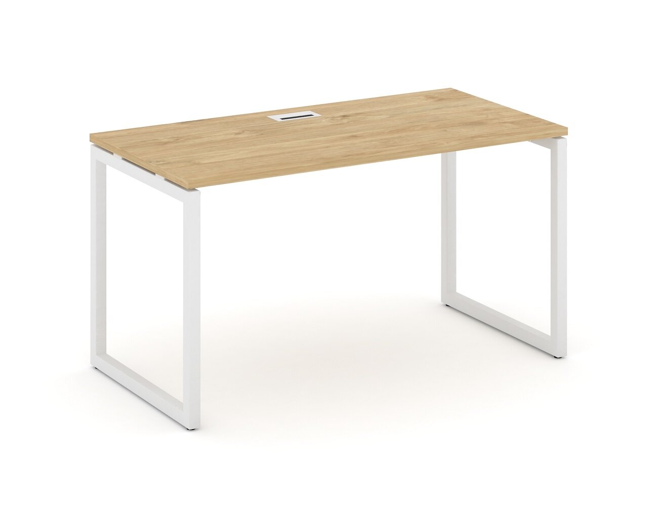 Стол письменный О-образный м / к (сечение 40х40) Style Project Riva SN-4O. SP-015 Тиквуд Светлый / Белый мет. 1780*700*750