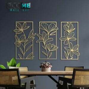 Панно настенное Цветы Бронза