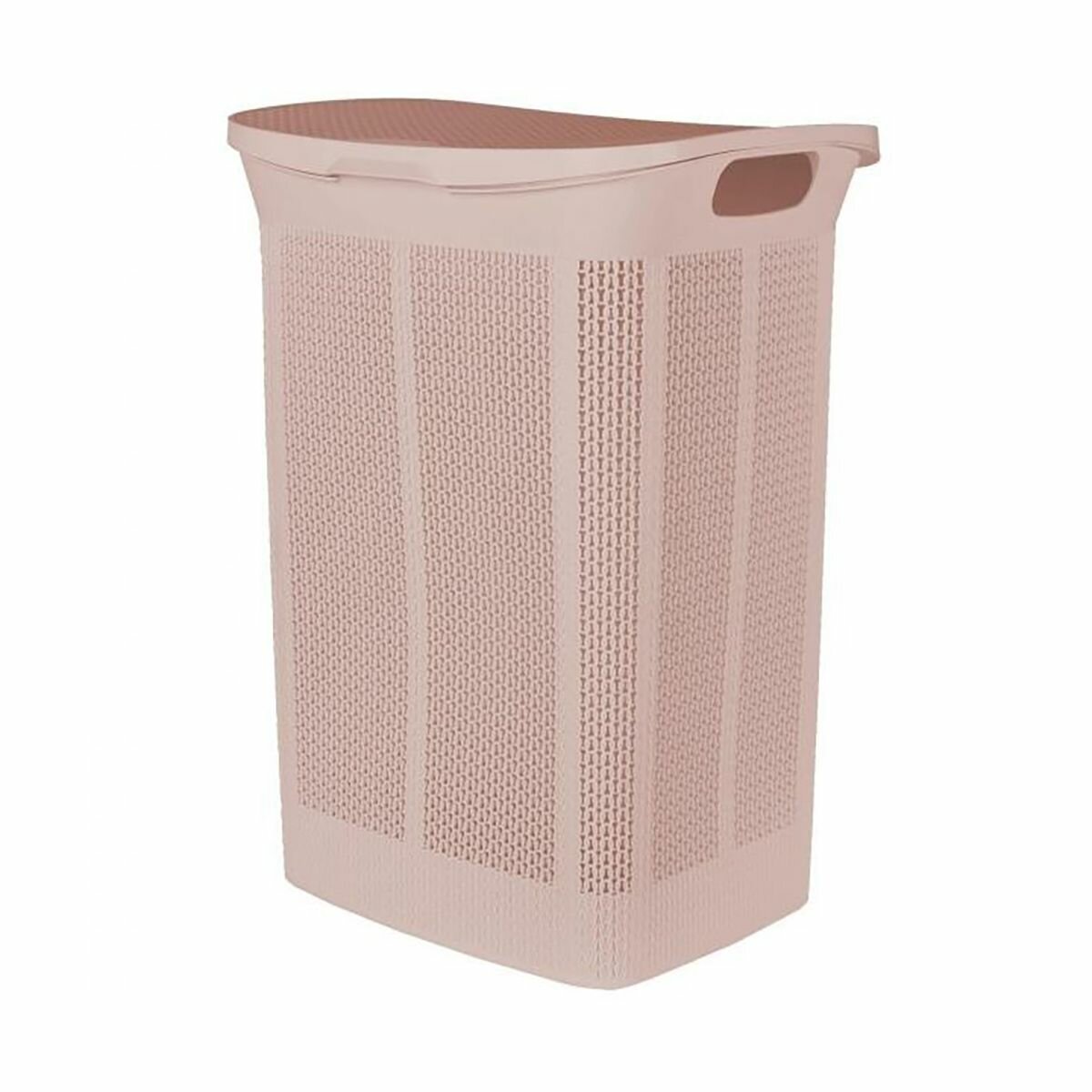 Корзина для белья Keeplex Ajur, с крышкой, 35 л, бежевый топаз