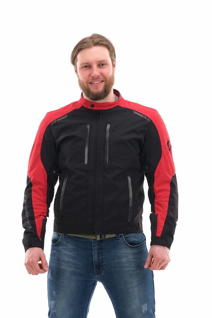 Куртка (текстиль) DragonFly City Black-Red (Размер: L)