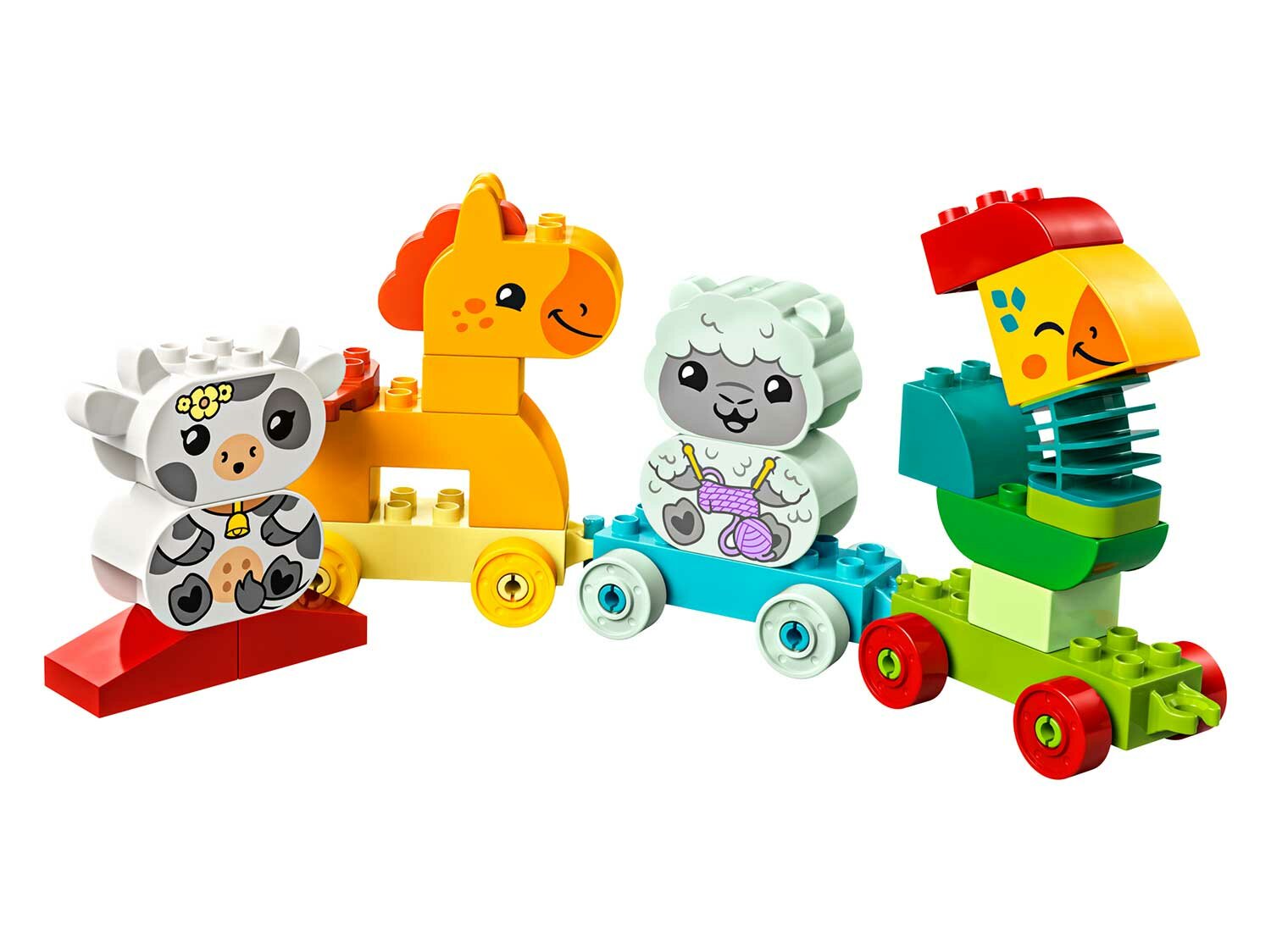 Конструктор LEGO DUPLO® 10412 Поезд с животными, разноцветный, 19 дет.