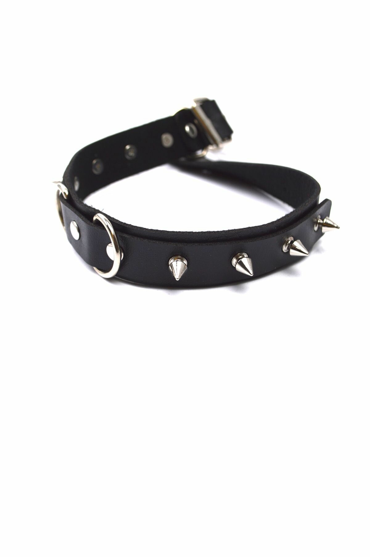 Ошейник БДСМ с шипами и цепью для секса игрушки 18+