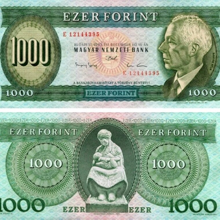 1000 форинтов 1993 года Венгрия, сувенирная копия, банкноты и купюры редкие коллекционные