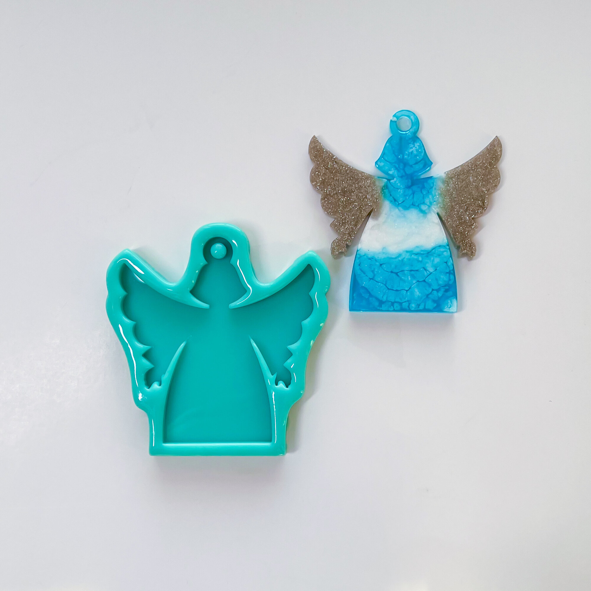 Силиконовый молд для эпоксидной смолы новогодняя игрушка "Ангел"