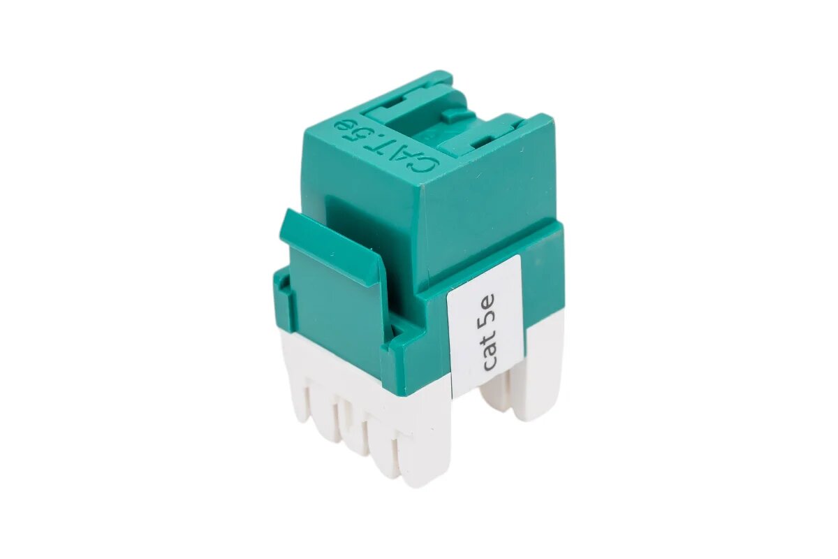 Keystone LANMASTER RJ45 Cat5e UTP модуль 180° зелёный LAN-OK45U5E/180P-GN для монтажа