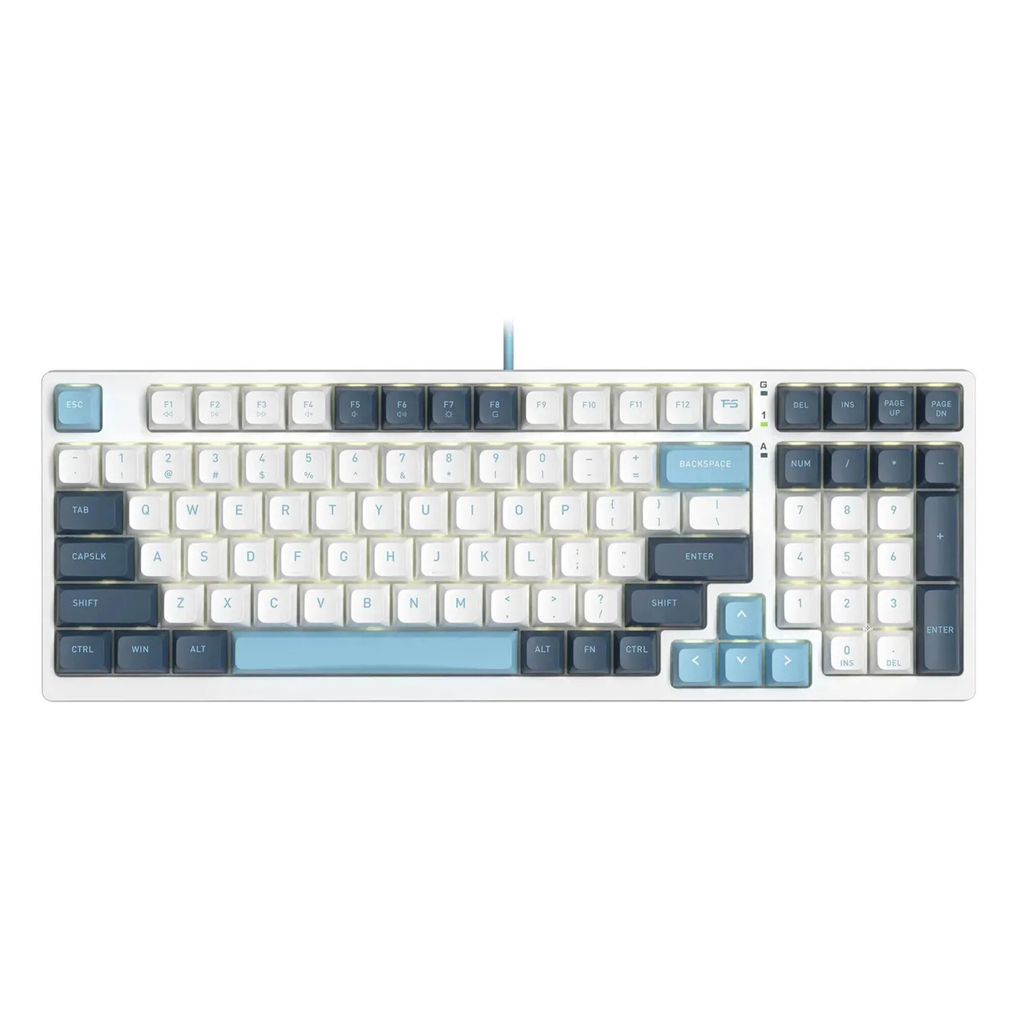 Клавиатура A4Tech Fstyler FS300, русские и английские буквы, белый (fs300 panda snowboarding)