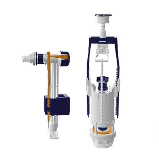 Арматура для смывного бачка с универсальным клапаном боковой подачи