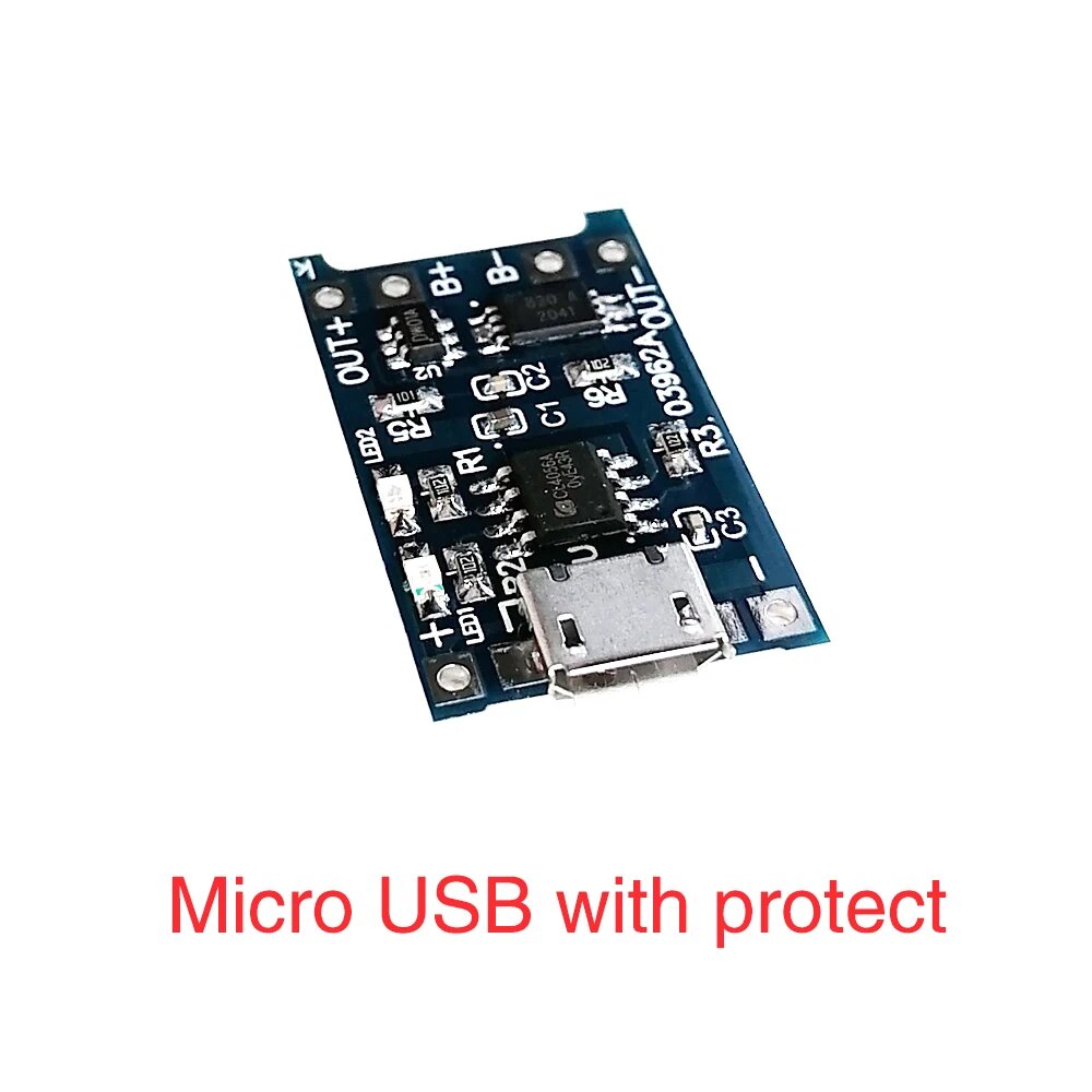 Micro USB модуль зарядки с защитой