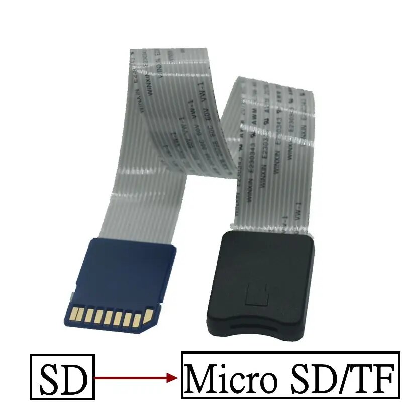 Адаптер Micro SD/TF на SD, кабель 10см, TF-SD — фото 1