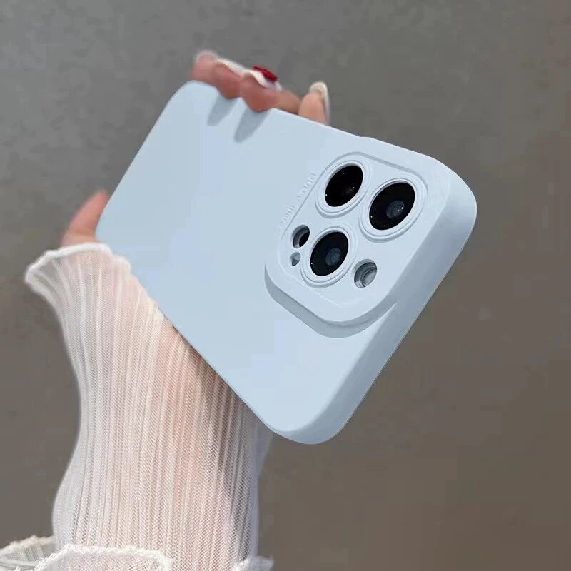 Чехол для iPhone 13 SKY BLUE, Белый, Силикон