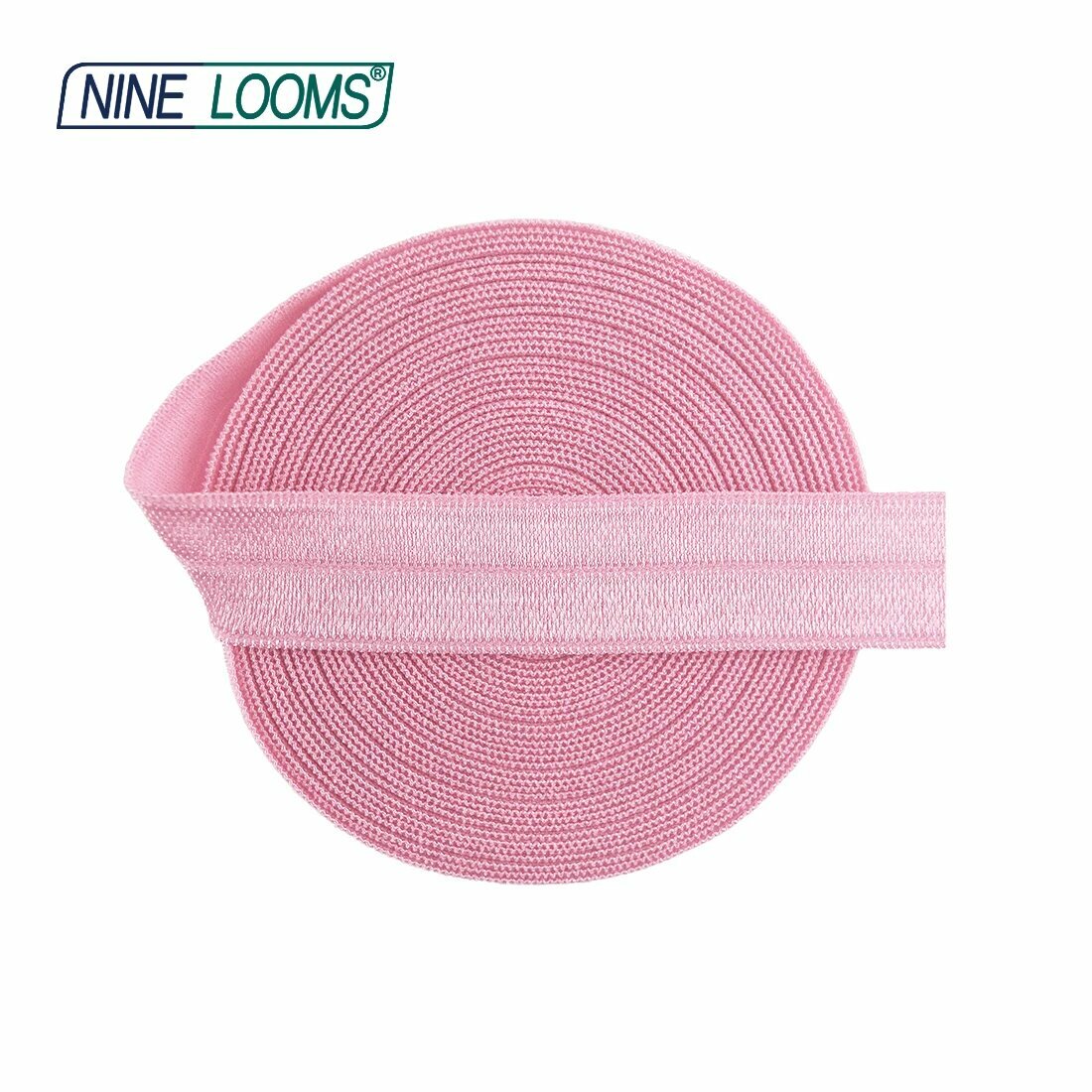 NINE LOOMS Эластичная лента для волос 5/8", сиреневый туман Розовый, Sherbet, 10 Yards