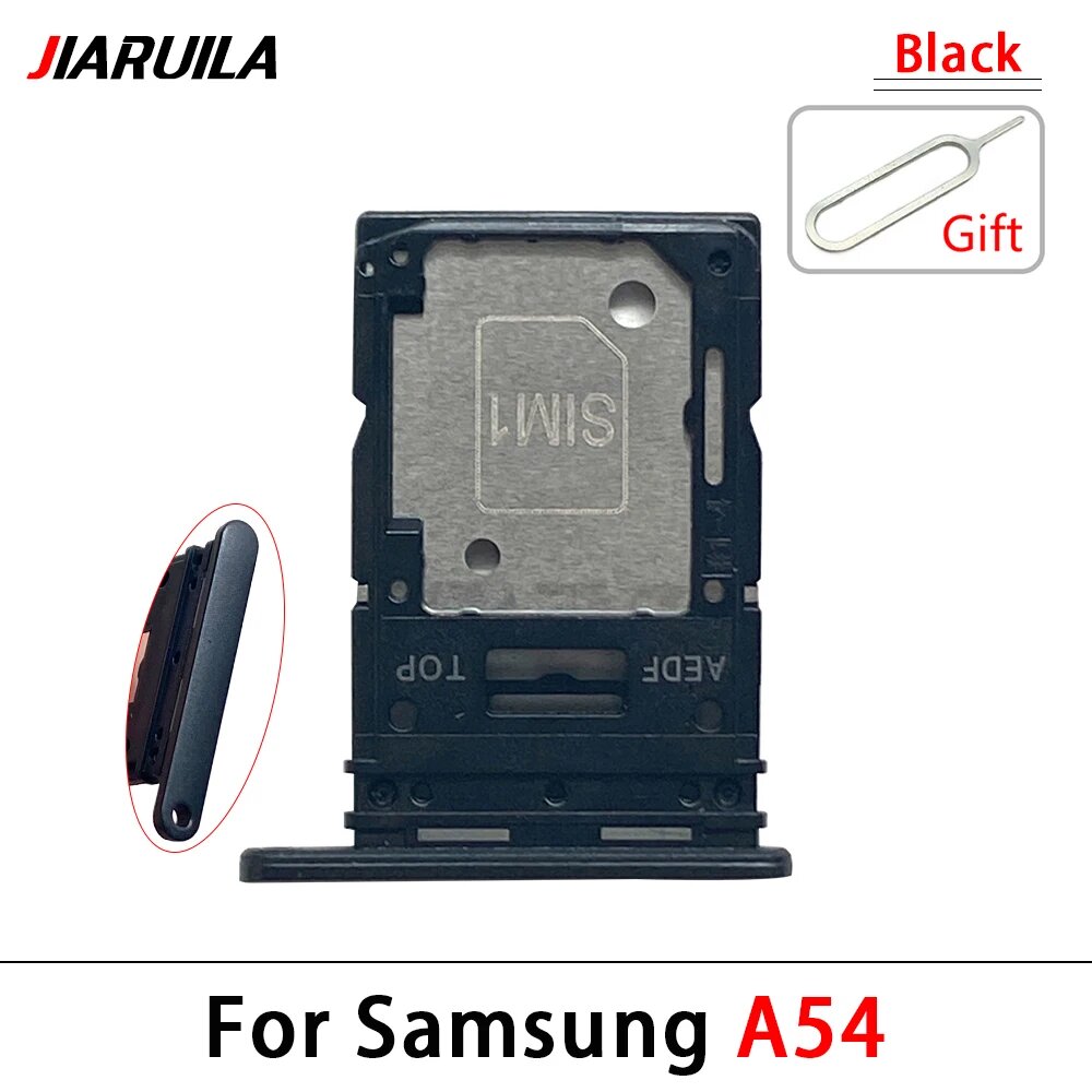 Лоток для Sim-карты телефона Samsung A34 A42 5G A54 SIM Chip Micro SD слот адаптер держатель A54 Black