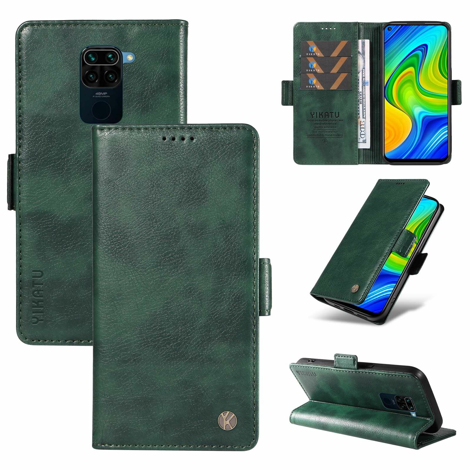 YIAKTU Чехол Книжка Для Xiaomi Redmi Note 9 5G / Сяоми Редми Ноут 9 Чехлы для кошелек Флип Кожаный