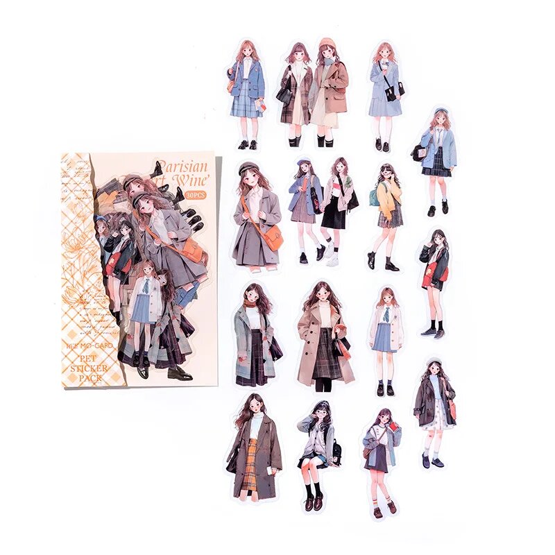 Стикеры Alideco Parisian Chic 30 шт, Цвет: balitianjiu