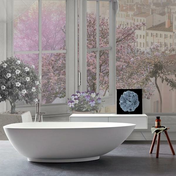 Фотообои Окно в Париж 13-011-S-Песок 270 x 200 см (ВхШ) Метровые, флизелиновые, влагостойкие обои