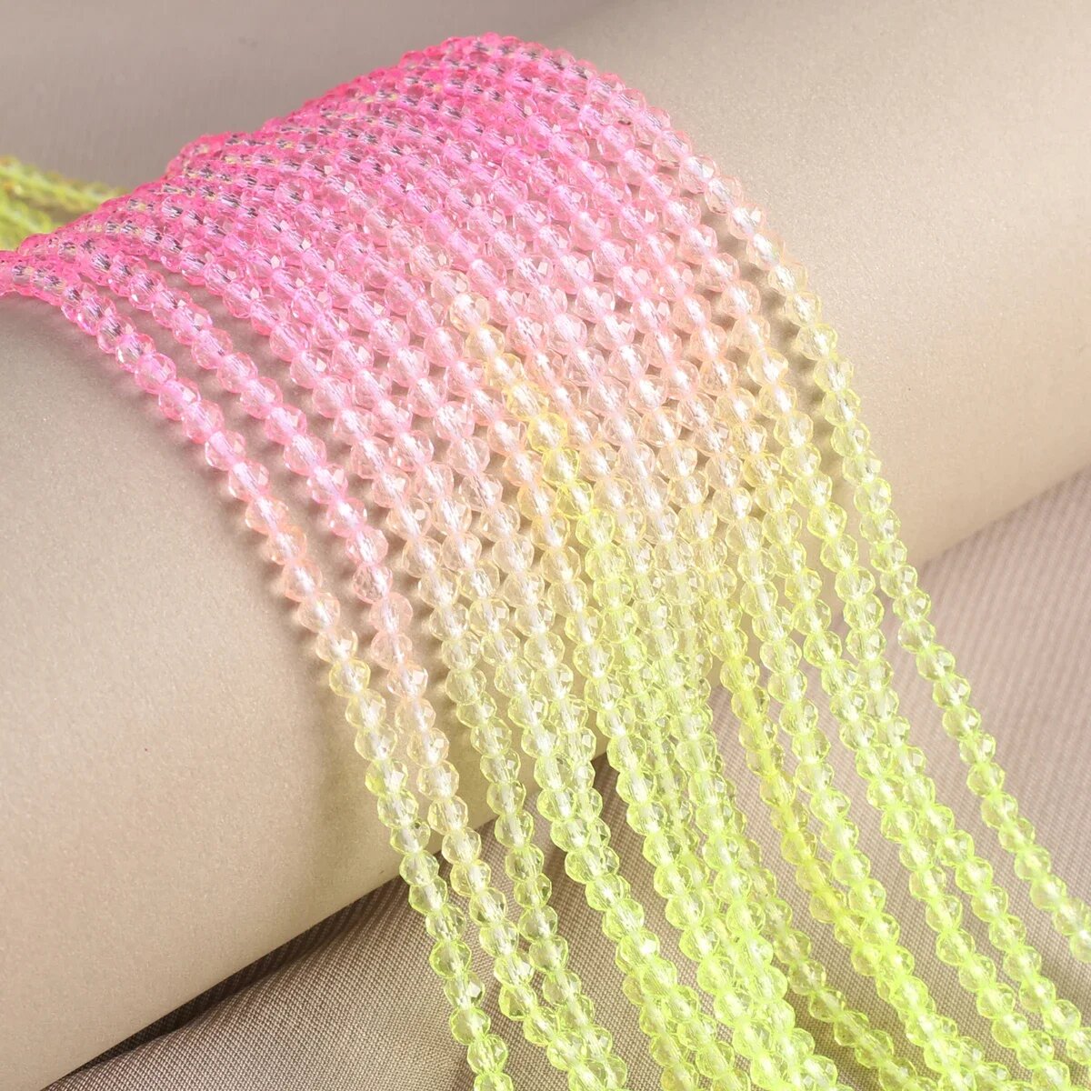 Бусины шпинель и кристалл 125 шт Розовый, 6