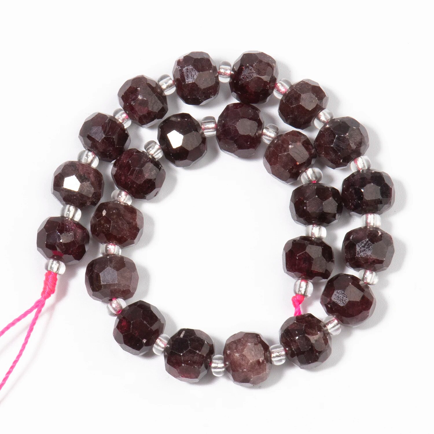 Натуральные гранатовые, цитриновые, турмалиновые бусины nociuciu 6x8 мм garnet