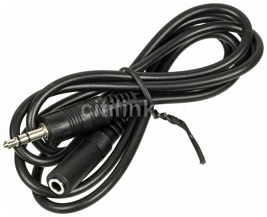 Кабель аудио Ningbo JAAC003-1 Jack 3.5 (m)/Jack 3.5 (f) 1м. черный
