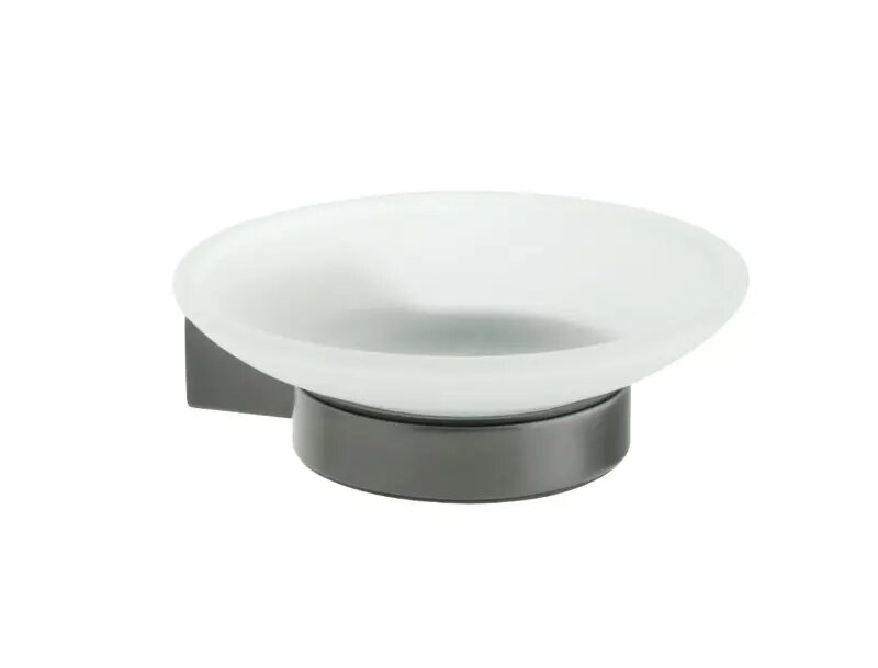 Мыльница Fixsen Trend Graphite FX-98008, подвесная, стекло/сталь, цвет графит