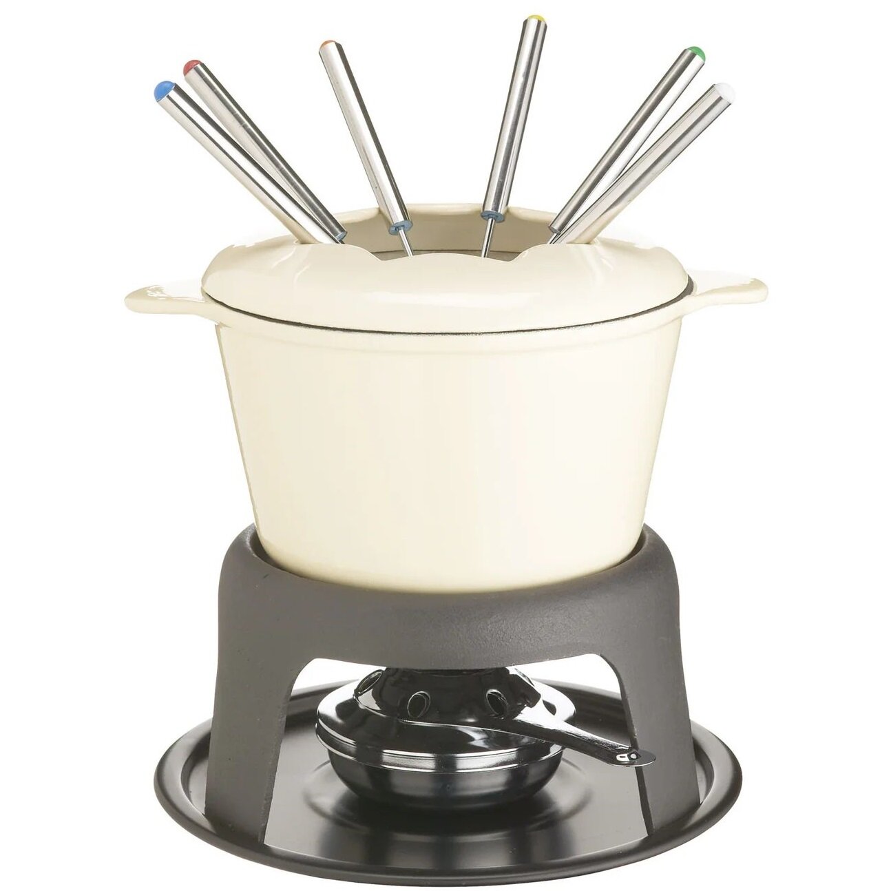 Набор для фондю MasterClass Cast Iron Enamelled Cream Fondue Set KCFONDUEBEI
