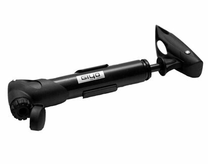 Насос велосипедный GP-77 пластиковый телескопический универсальная гол-ка с колпачком Т-ручка черный GIYO