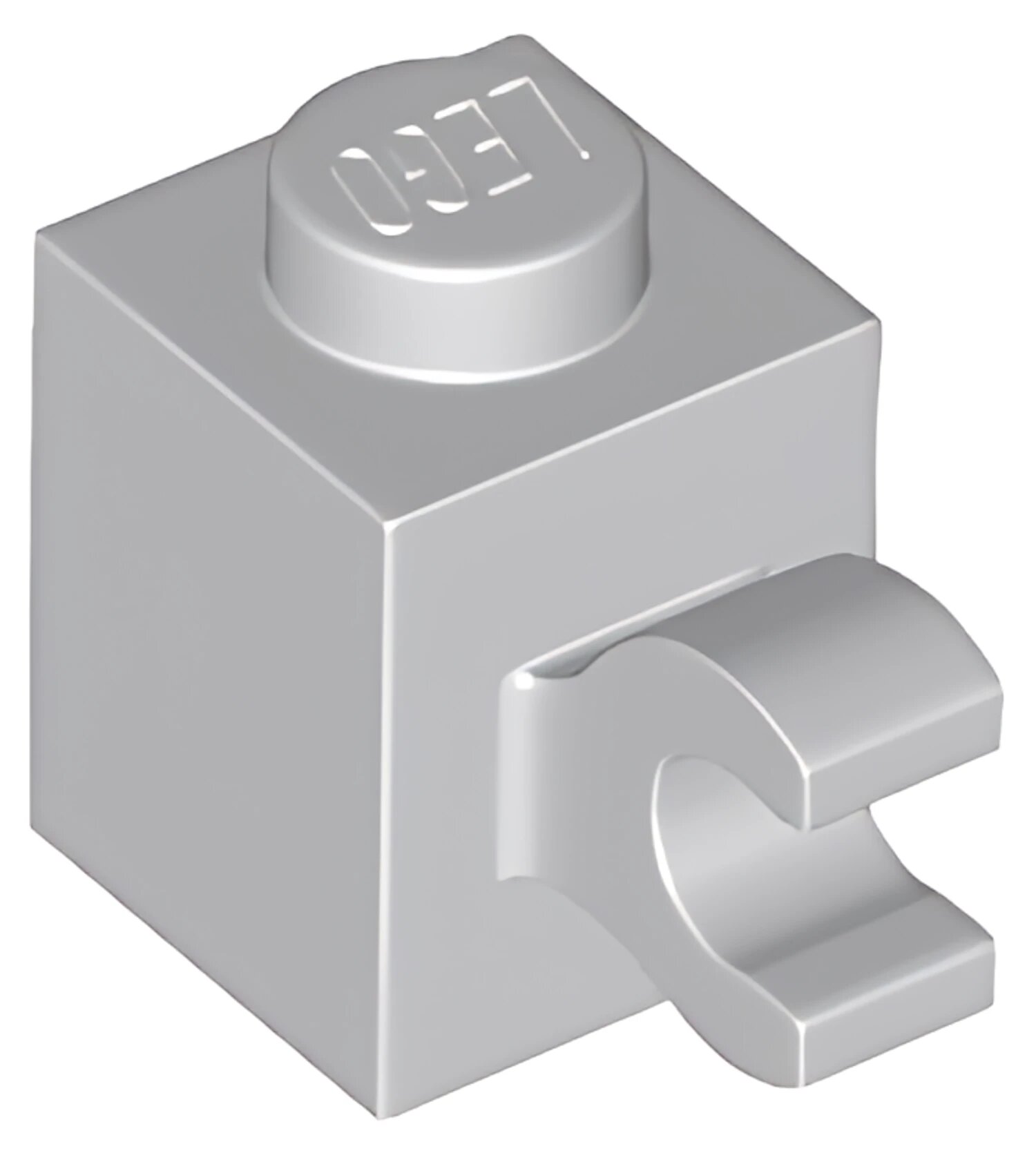 Деталь LEGO Brick, Modified 1 x 1 with Clip (Horizontal Grip) 60476 (65459) Light Bluish Gray U