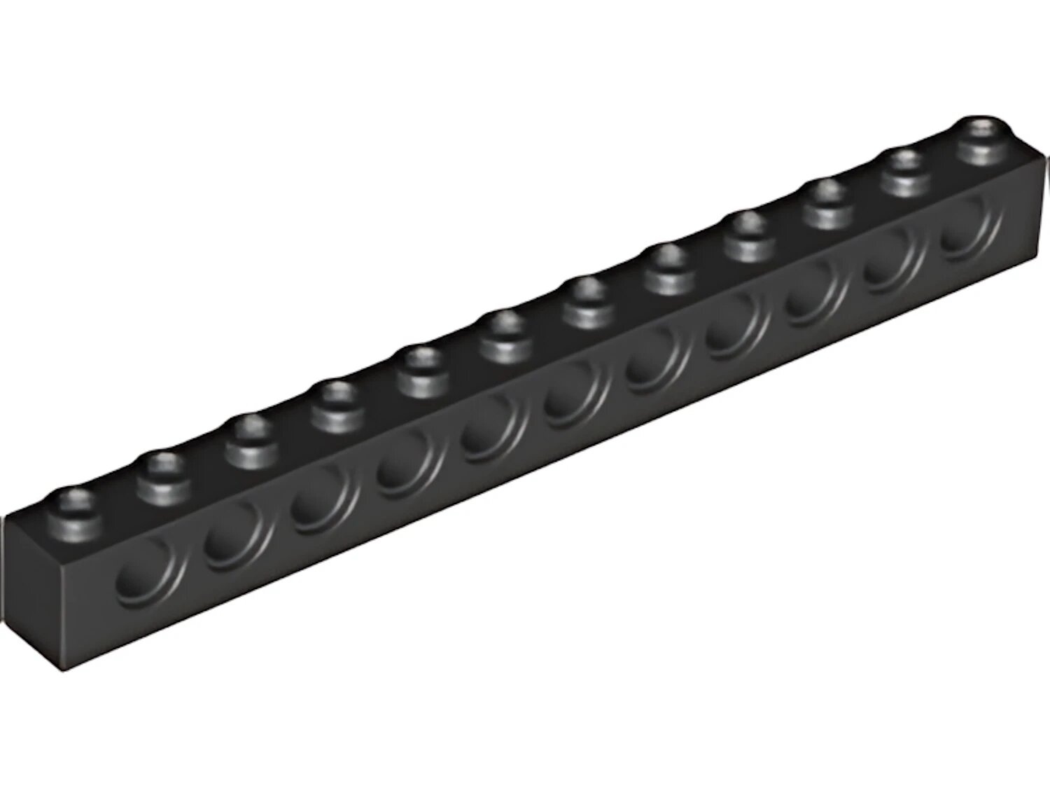 Деталь LEGO Technic, Brick 1 x 12 with Holes 3895 Black N