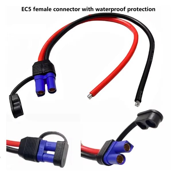 EC5 «папа» к EC5 «мама» силиконовый удлинительный кабель 10AWG Female 50cm