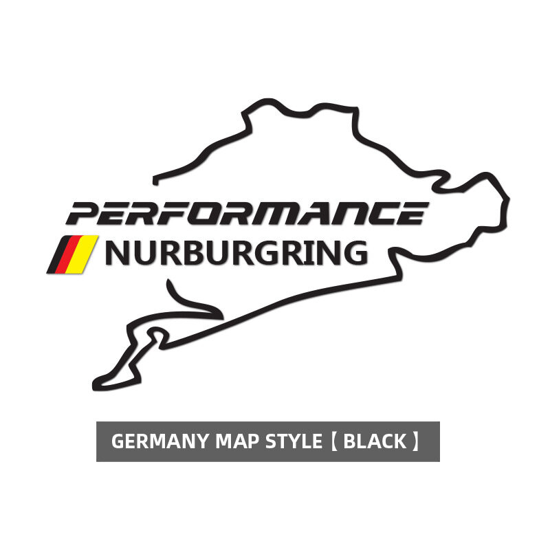 Наклейка General Motors Racing Road Nurburgring Performance, для BMW F30/F32, черная