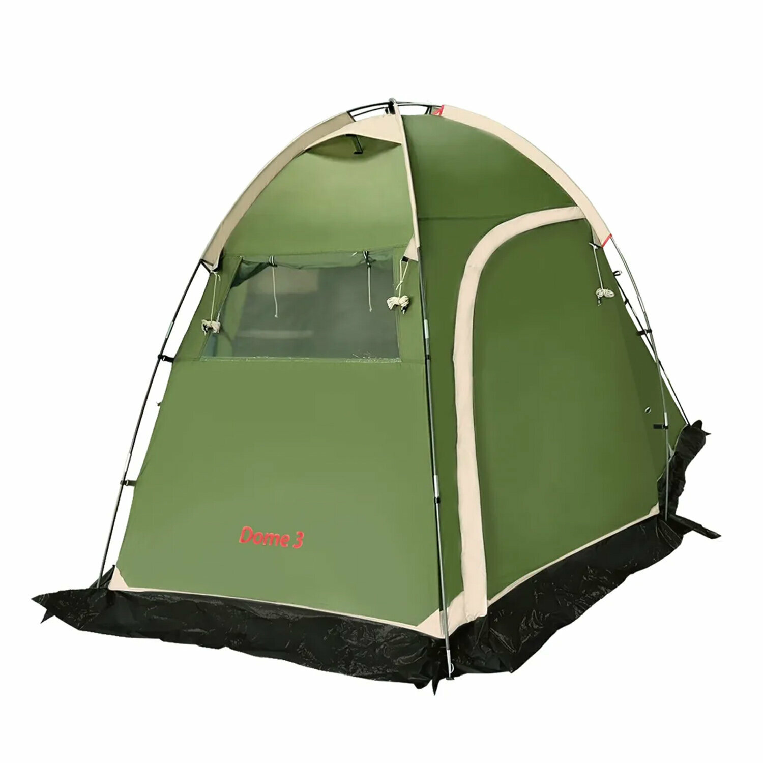 Палатка кемпинговая BTrace Dome 3 Зеленый/Бежевый