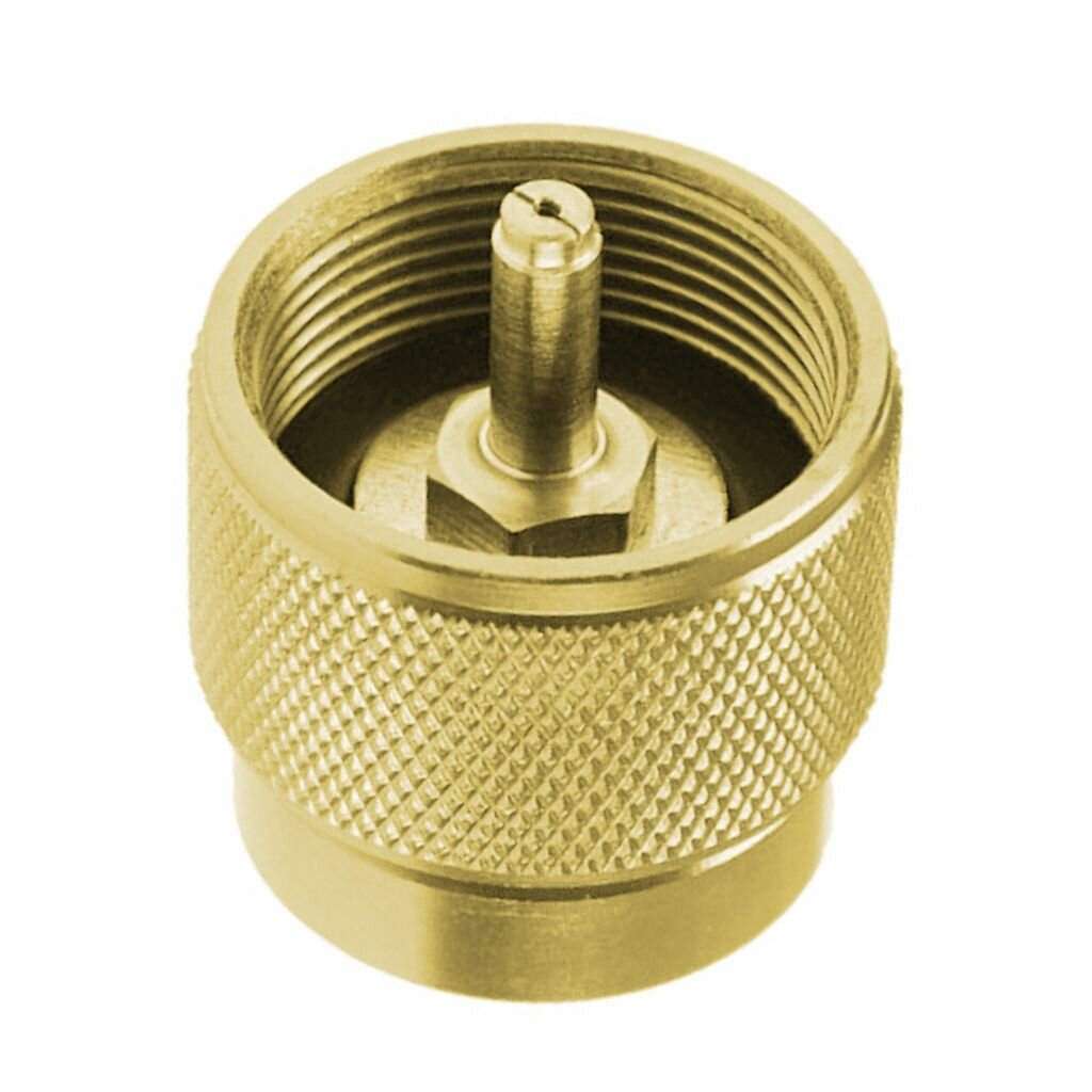 Набор столовых приборов походный, Переходник для газового баллона пропана для уличной горелки - золотой