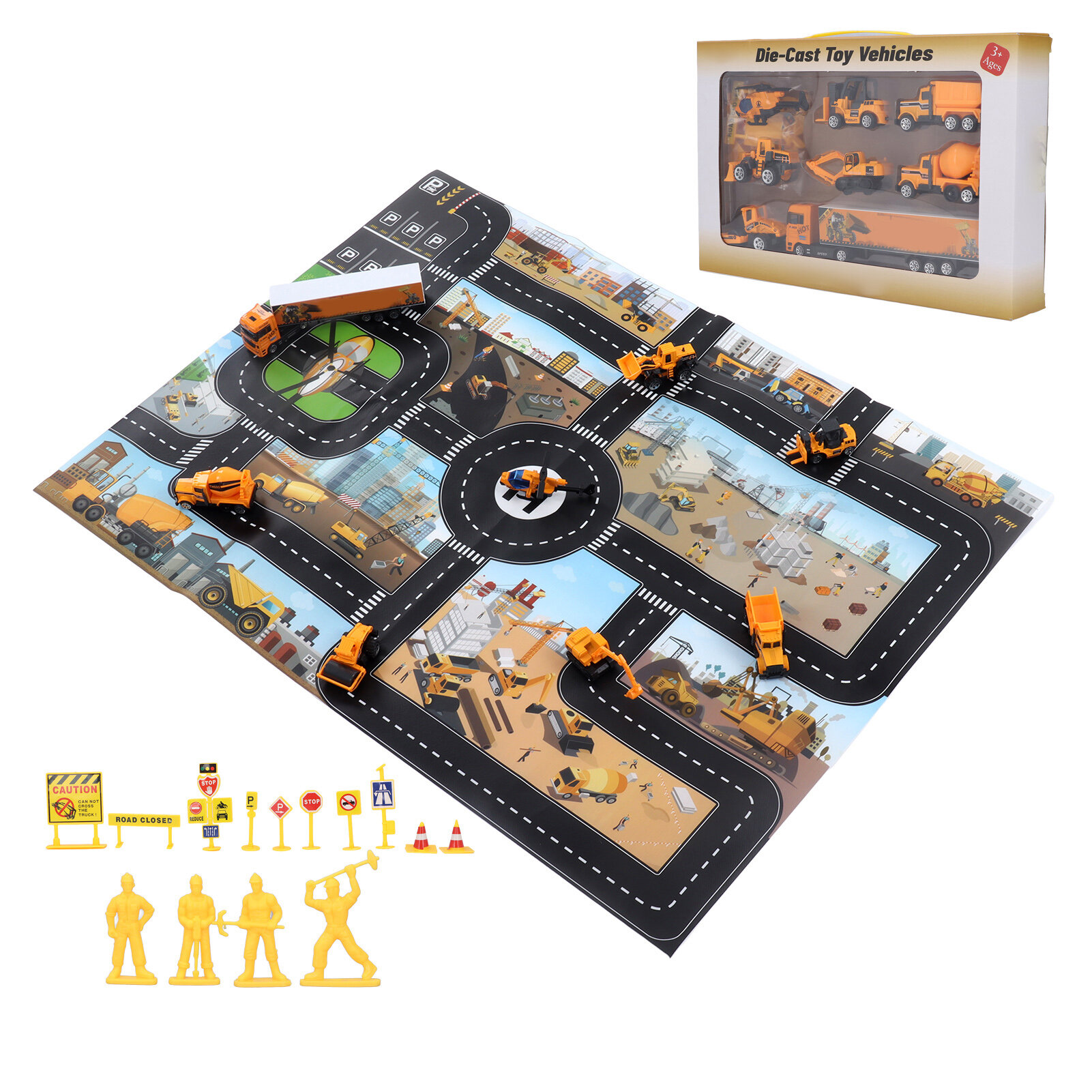 Детский инженерный игровой набор для детей от 3 лет и старше, набор игрушек для строительной площадки, детский строительный набор с высокой степенью моделирования