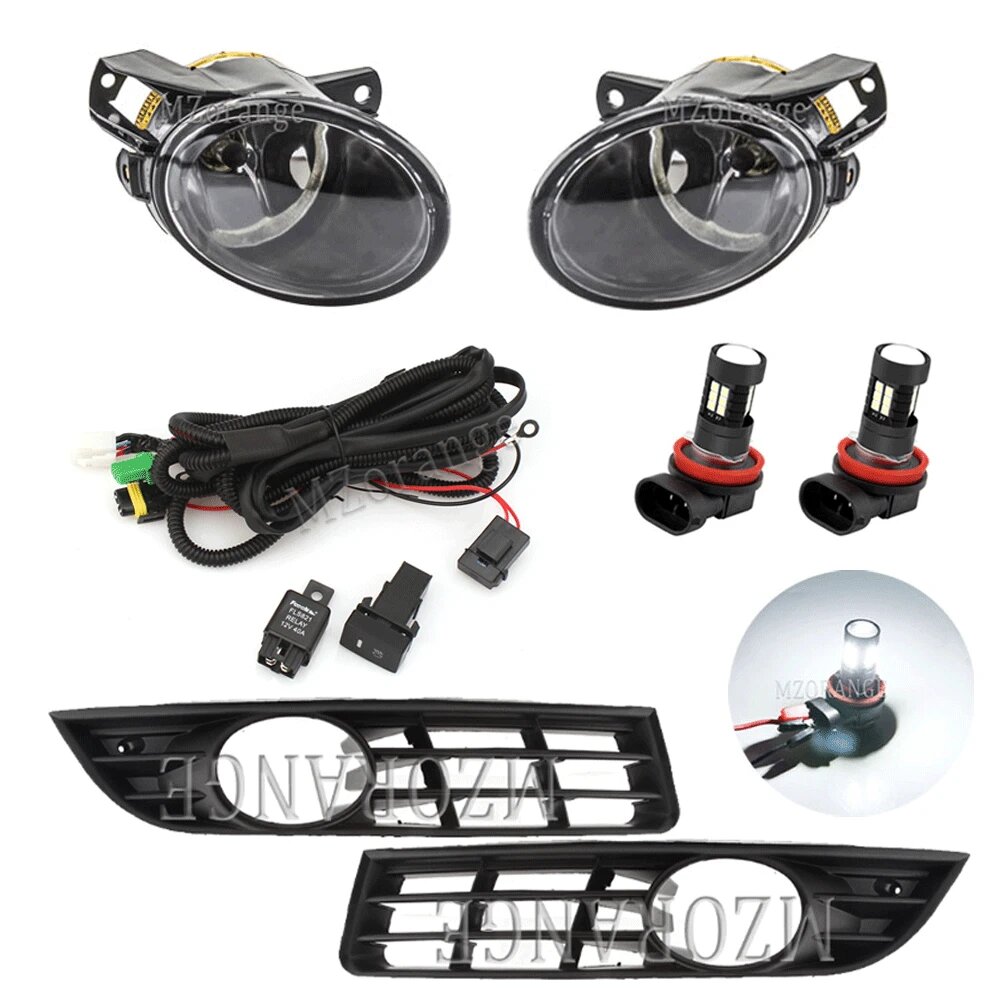Противотуманные фары для volkswagen passat b6 2006-2011, светодиодные передние фары, противотуманные фары, галогенные противотуманные фары, аксессуары для ламп дальнего света 1 Set LED
