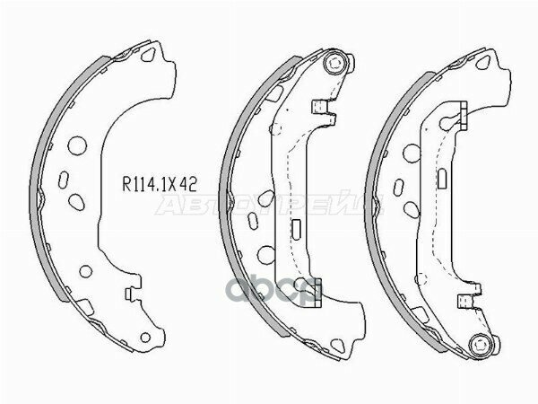 Колодки тормозные барабанные Ford Focus 04-11 / Mazda 3 03-09 Sat арт. ST-B3YH-26-38Z